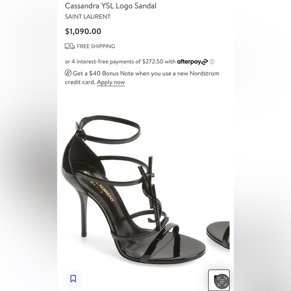 Yves Saint Laurent | Shoes | Ysl Black Monogram Brass Heals | Poshmark